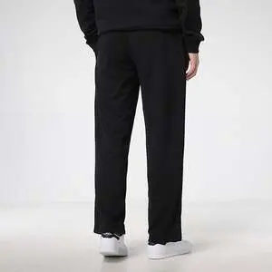 Adidas Solid Color Logo Casual Sports Elastic Waistband Long Pants - Black