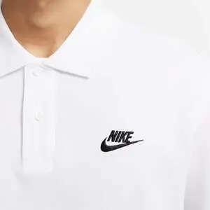 Nike Lapel Short Sleeve Polo Shirt - White