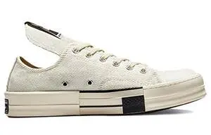 CONVERSE Rick Owens X Drkshdw Drkstar Chuck 70 Low Top "egret - White
