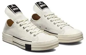 CONVERSE Rick Owens X Drkshdw Drkstar Chuck 70 Low Top "egret - White
