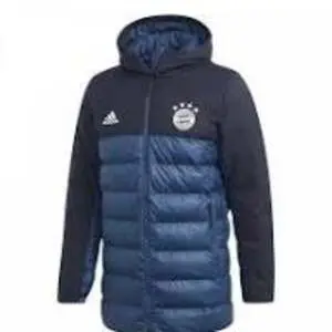 Adidas Fc Bayern Munich Padded Hoodie Jacket - Blue/black