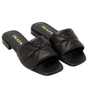 Prada Quilted Nappa Leather Sabots