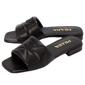 Prada Quilted Nappa Leather Sabots