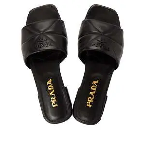 Prada Quilted Nappa Leather Sabots