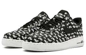Nike Force 1 Low '07 Qs "all Over Logo - Black/white