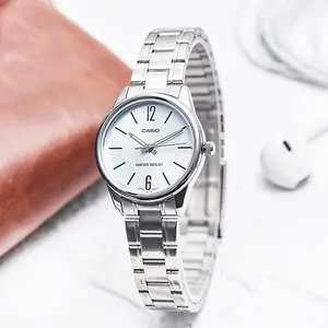 Casio Stainless Steel Quartz Analog Watch - Silver