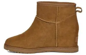 UGG Classic Femme Mini Suede Wedge Boots With Fleece Lining - Default Colorway