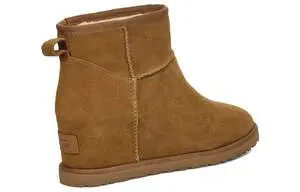 UGG Classic Femme Mini Suede Wedge Boots With Fleece Lining - Default Colorway