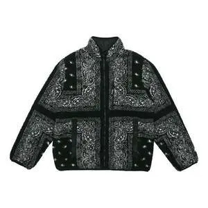 Supreme Reversible Bandana Fleece Jacket - Black