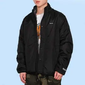 Supreme Reversible Bandana Fleece Jacket - Black