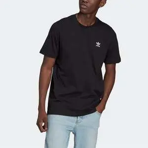Adidas Originals Ss22 Essential Tee Athleisure Casual Sports Solid Color Logo Short Sleeve Black - Default Color