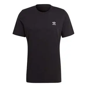 Adidas Adidas Originals Ss22 Essential Tee Athleisure Casual Sports Solid Color Logo Short Sleeve Black Default Color