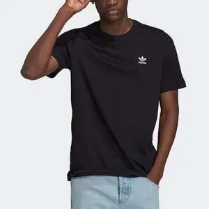 Adidas Originals Ss22 Essential Tee Athleisure Casual Sports Solid Color Logo Short Sleeve Black - Default Color