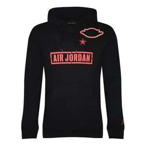 JORDAN Logo Graphic Hoodie - Black