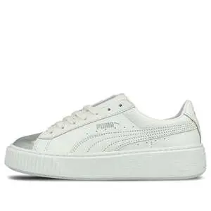 PUMA Basket Platform Sneakers - White/silver