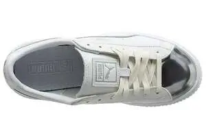 PUMA Basket Platform Sneakers - White/silver