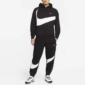 Nike Big Swoosh Sweatpants Asia Sizing 'black White - Black/white