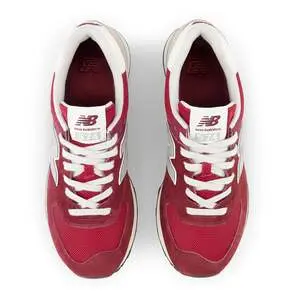 NEW BALANCE 574 "lunar New Year Classic Crimson" Low Top Sneakers - Red/gray/cream