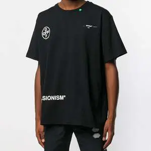Off-White Arrow Pattern Short Sleeve Loose Fit T-shirt