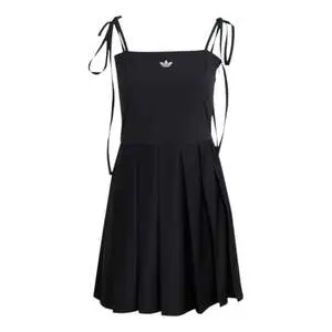 Adidas Ribbon Pleated Mini Dress - Black