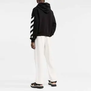 Off-White Diagonal Stripe Pullover Hoodie
