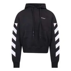 Off-White Diagonal Stripe Pullover Hoodie - Multi-color