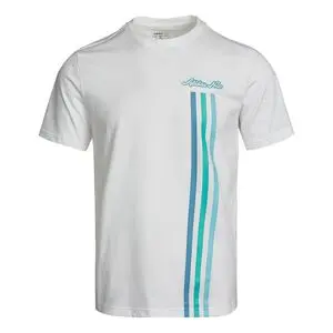 Adidas Neo Stripe Alphabet Printing Round Neck Short Sleeve - White