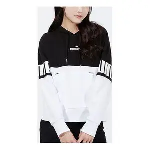 PUMA Colorblock Hoodie With Drawstring - Black