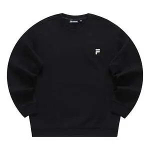FILA FUSION Graphic Crew Neck Sweater - Black/white