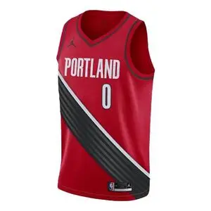 JORDAN Brand Nba Portland Trail Blazers Damian Lillard Replica Jersey - Red