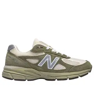 NEW BALANCE 990v4 Athletic Sneakers - Olive/ivory