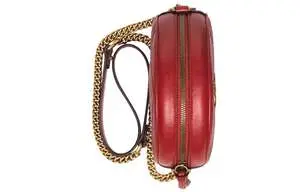 Gucci Gg Marmont Round Shoulder Bag - Red