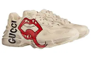 Gucci Rhyton 'mouth Print' Sneakers - Ivory
