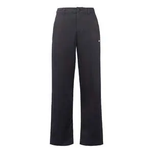 Nike Life Solid Color Logo Printing Loose Straight Casual Pants/trousers Black - Default Color