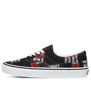 VANS Vans Era 'Packing Tape' Low Top Sneakers Black/red