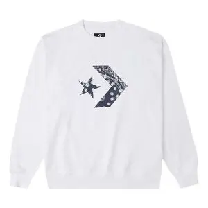 CONVERSE Cashew Logo Knit Pullover - White