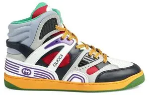 Gucci Basket High-top Sneakers - Black/red