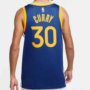Nike X Nba Golden State Warriors Stephen Curry 30 Jersey - Blue/gold