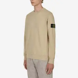 Stone Island Logo Patch Crewneck Sweatshirt - Cream