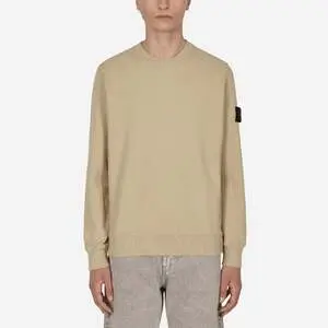 Stone Island Logo Patch Crewneck Sweatshirt - Cream