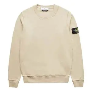 Stone Island STONE ISLAND Logo Patch Crewneck Sweatshirt Cream