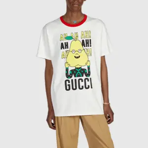 Gucci X Pablo Delcielo Pear Print Cotton T-shirt