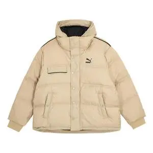 PUMA Winter Hooded Ultra Down Coat - Beige