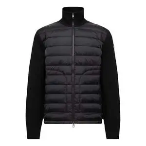 Moncler Zip Up Padded Cardigan Jacket - Black