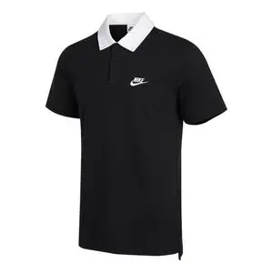 Nike Nsw Spe Ss Rugby Polo Sports Short Sleeve Polo Shirt - Black