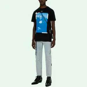 Off-White Ss21 Pattern Printing Round Neck Short Sleeve - Black
