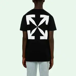 Off-White Ss21 Pattern Printing Round Neck Short Sleeve - Black