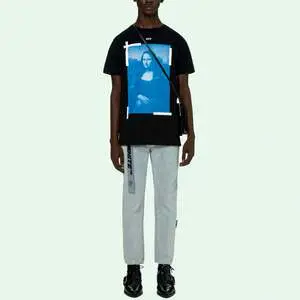 Off-White Ss21 Pattern Printing Round Neck Short Sleeve - Black