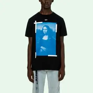 Off-White Ss21 Pattern Printing Round Neck Short Sleeve - Black