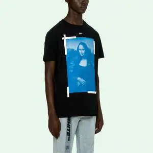 Off-White Ss21 Pattern Printing Round Neck Short Sleeve - Black